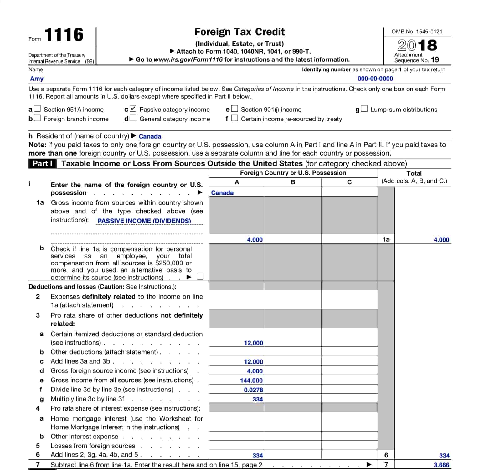 IRS Form 1116: Foreign Tax Credit With An Example
